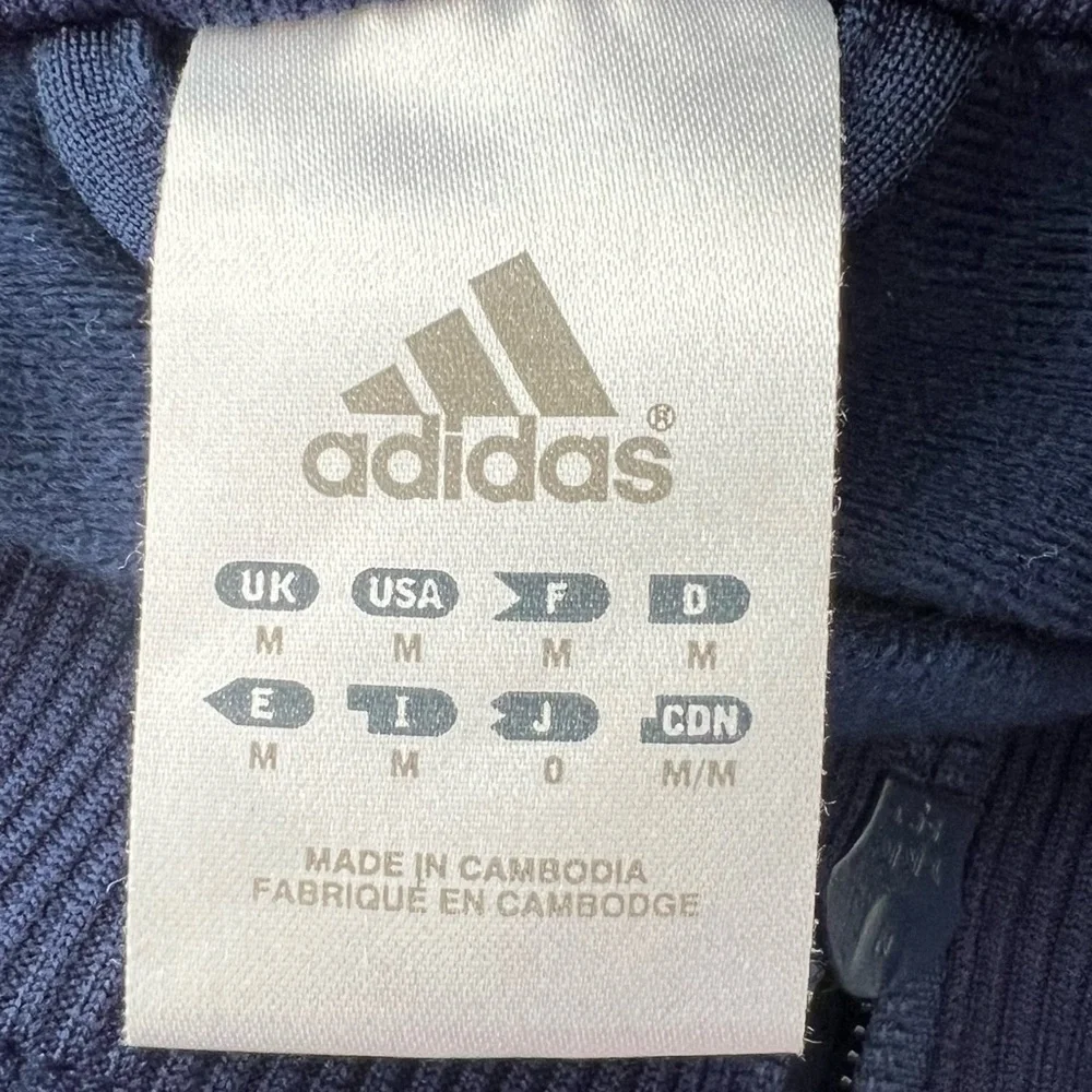 adidas | Jackets & Coats | Adidas Mens Navy Blue Track Jacket With ...